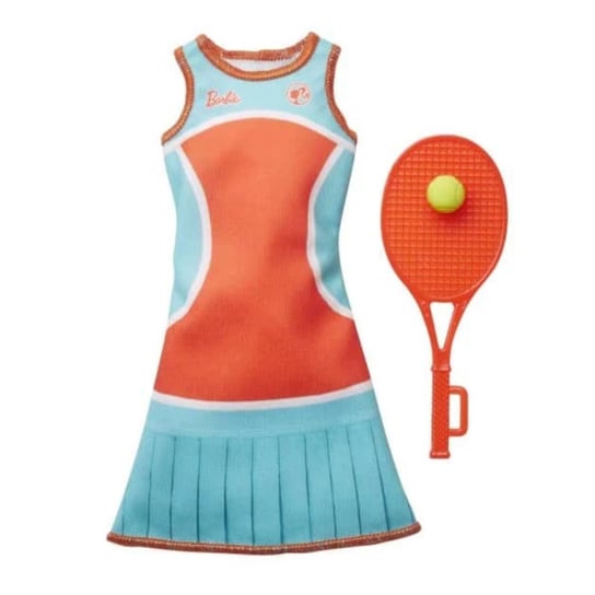 Barbie i Ken dopasowują modne stroje tenisowe i rakiety (opakowanie 2 ...