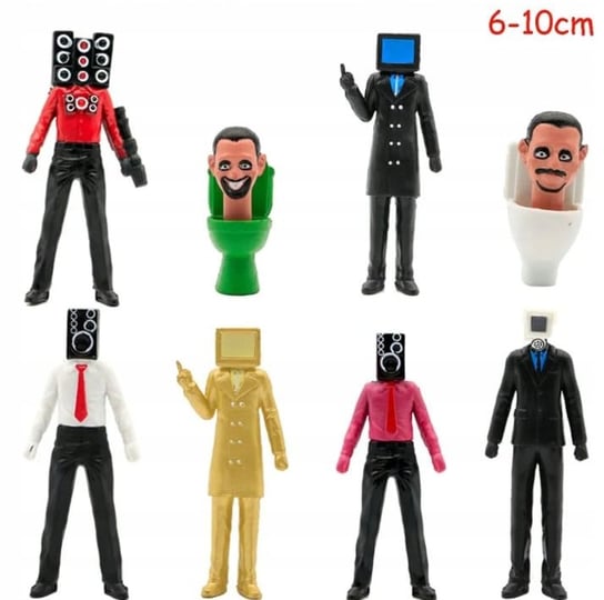 Figurka SKIBIDI TOILET wc kibel SASZETKA niespodzianka FIGURKA 3KARTY ...