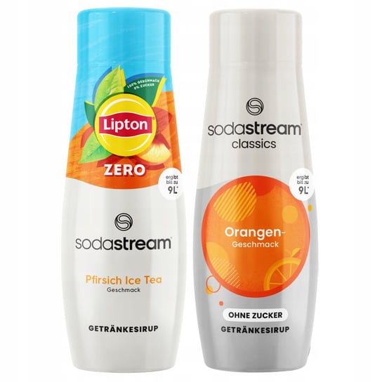 2x Syrop SodaStream Lipton Ice Tea Peach Zero Bez Cukru + Pomarańcza ...