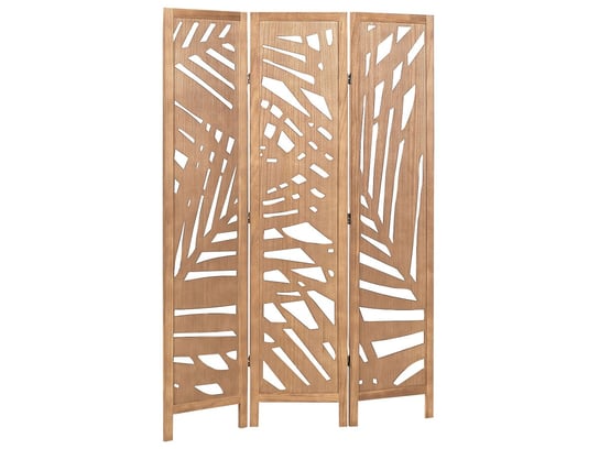 3-panelowy składany parawan pokojowy drewniany 170 x 122 cm jasne ...