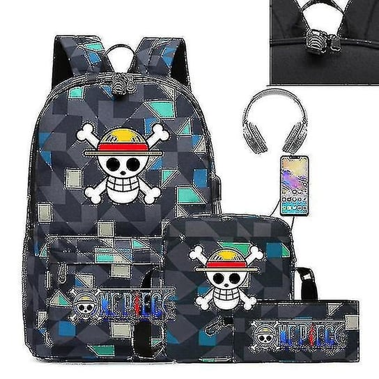 3 szt./zestaw Anime One Piece USB z blokadą antykradzieżową dla ...
