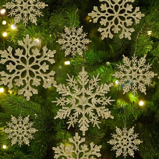 36pcs Snowflake Christmas Tree Ornaments, Tree with Snowflake ...