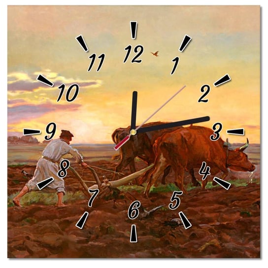 Zegar 30x30cm Chełmoński Orka Wieś Pole - ZeSmakiem | Sklep EMPIK.COM