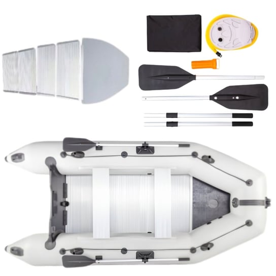 Ponton WĘDKARSKI 3 os PVC Kormoran 300PP PEŁNA PODŁOGA ALUMINIUM BEZ ...