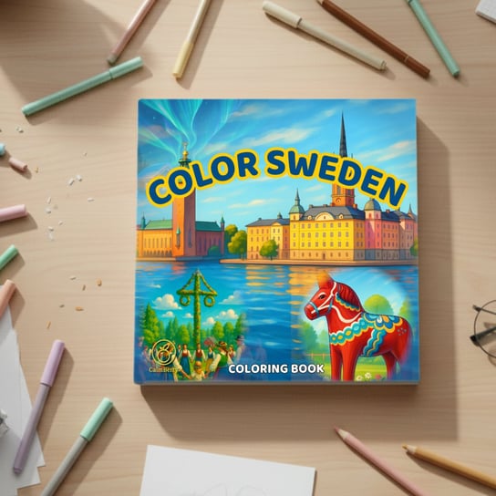 Color Sweden. Coloring Book - CalmBerry | Książka w Empik