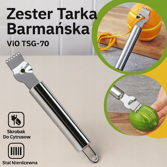 Zester Tarka Barmańska TSG-70 Skrobak Do Cytrusów Skórek Stal ...