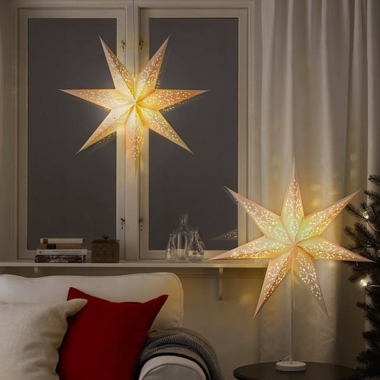 IKEA STRALA gwiazda wisząca koronka 70 cm ORYGINAŁ lampa PRZEWÓD ...