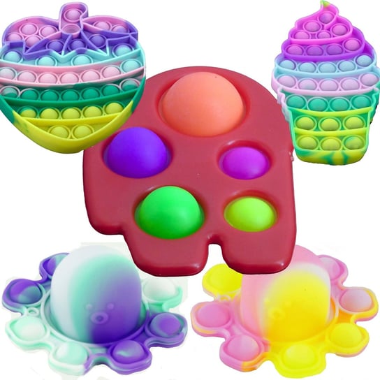 5X Pop It Popit Fidget Push Bubble Simple Dimple - Inna marka | Sklep ...