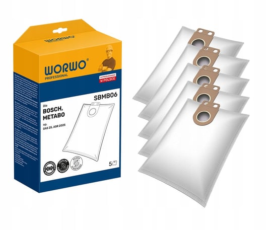 5x worki do odkurzacza STARMIX 1425 1225 Bosch GAS 25 METABO ASR 1225 ...