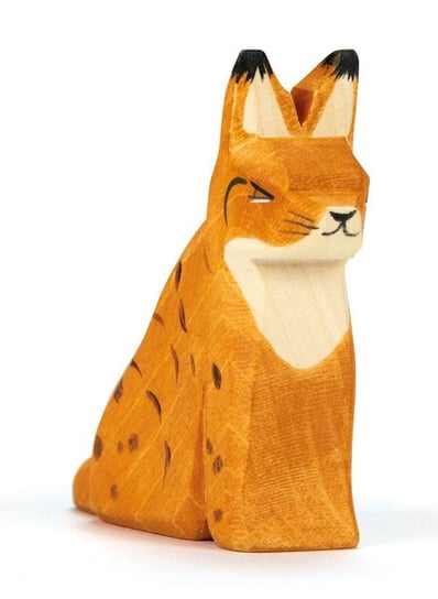 Ostheimer 15224 Ryś siedzący z drewna wysokość 7,2 cm zwierzęta z serii z całego świata koty ...