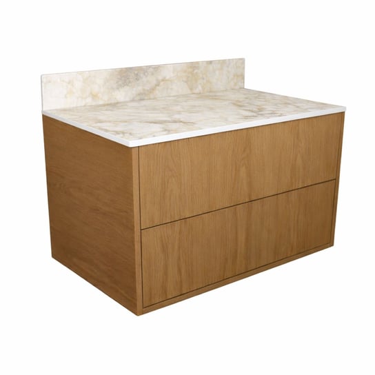 KOLM Blat łazienkowy HPL do szafki 40 cm 40,5×46 cm Breccia Vivaldo ...