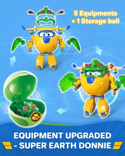 Super Wings Super Iron Donnie 5", Super Ball-Earth Power, Zabawka ...