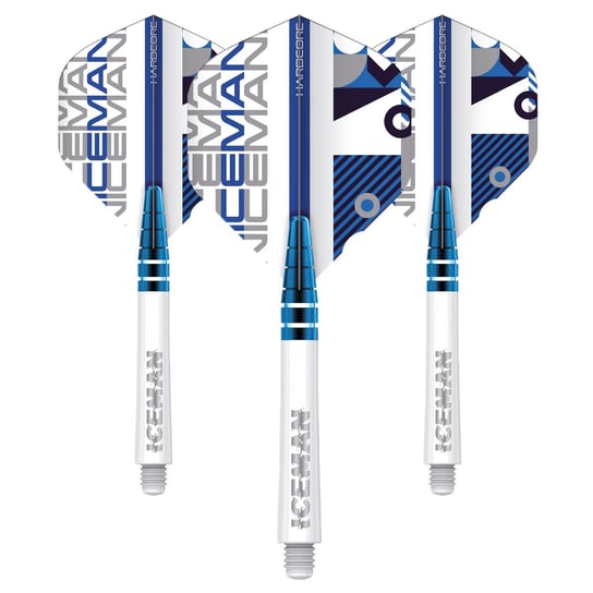 RED DRAGON Gerwyn Price Iceman White Hardcore Flight i Nitrotech Stem ...