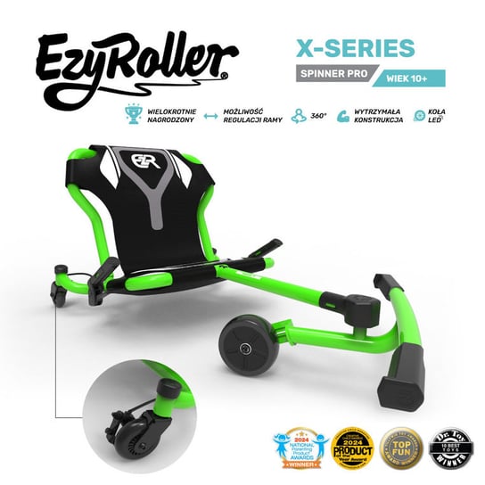 EzyRoller Spinner Pro X Pojazd gokart napędzany nogami z funkcją 360 ...