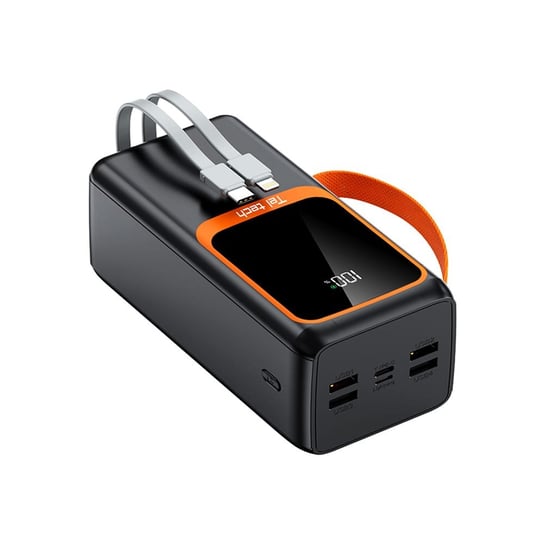 DUŻY Powerbank 50000mAh Bateria awaryjna 5A 22.5W + kable Typ-C ...