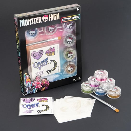 Nice Group - Monster High Glitter Tattoo, zestaw brokatowych tatuaży i ...