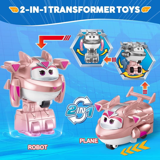 Super Wings Transformer Golden Girl Zabawki akcji 2 w 1, zabawkowy ...
