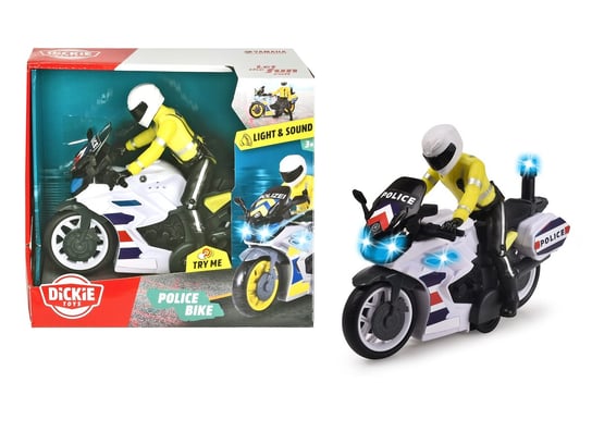 Dickie - Yamaha Police Moto SOS - Dźwięk i światła - W zestawie figurka ...