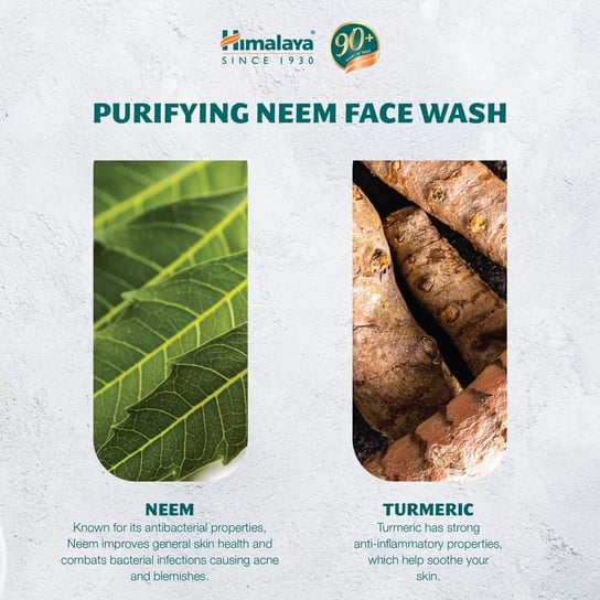 HIMALAYA HERBALS Purifying Neem Face Wash Gel, Natural Moisturising ...