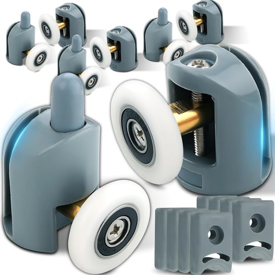 8X Rolki Do Drzwi Prysznicowych Kółka Kabina Przesuwna Zestaw Rolek ...