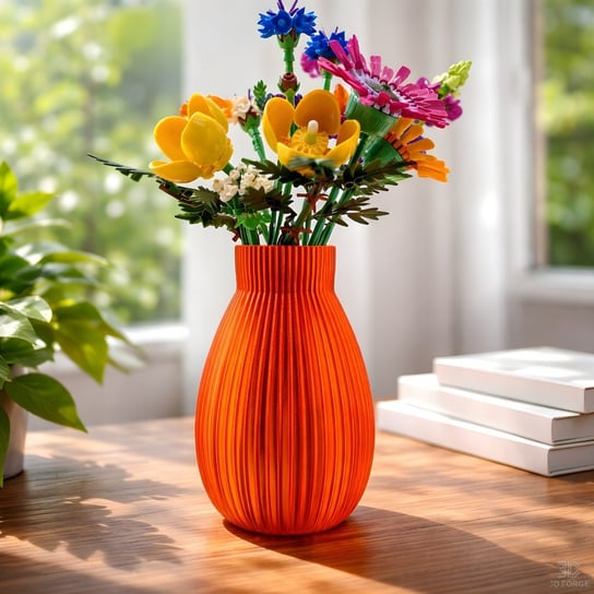 LINEA – Pomarańczowy wazon kwiaty, LEGO ICONS BOTANICALS suszone ...