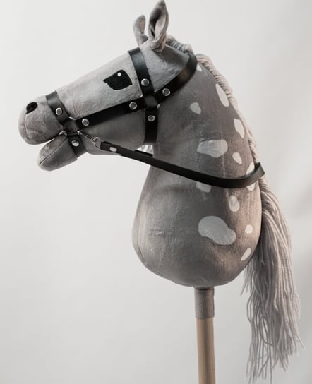 HOBBY HORSE KOŃ NA KIJU A3 KONIK GŁOWA KONIA PATYKU Z GRZYWĄ + GRZEBIEŃ ...