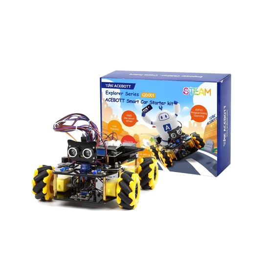 ACEBOTT QD001 Zestaw Smart Car ESP32 z Kołami Mecanum (bez akumulatora ...
