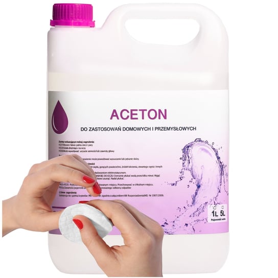 Aceton Kosmetyczny 5l Remover Hybrydy Manicure Pedicure Zmywacz Do ...