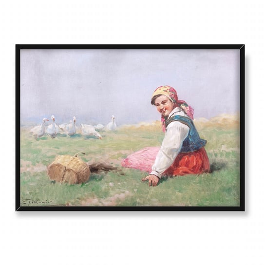 Adam Setkowicz Dziewczyna na łące 70×50 - ANTYKWARIAT "CZUŁA JEST NOC ...