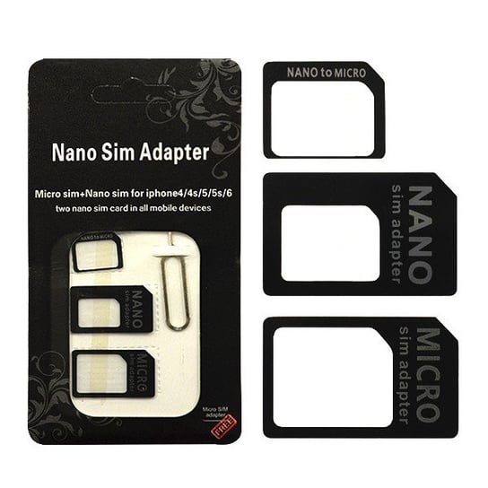 Adapter 4W1 Micro Sim + Nano Sim Uniwersalny Adapter Kart Sim 4W1 ...