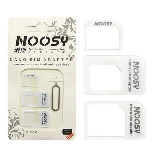 Adapter 4W1 Sim Microsim Nanosim Biały Uniweralny Adapter Kart Sim 4W1 ...