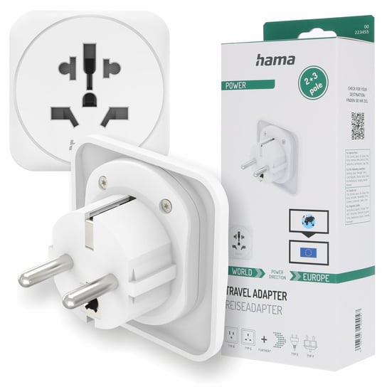 ADAPTER PODRÓŻNY HAMA DO GNIAZDKA SIECIOWEGO UNIWERSALNY EU ...
