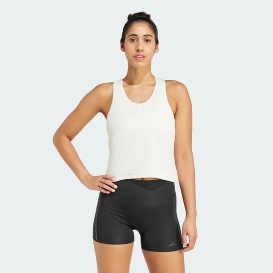 ADIDAS TOP DAMSKI ECRU SPORTOWY NA RAMIĄCZKACH Z LOGO L 1FTA - Adidas ...