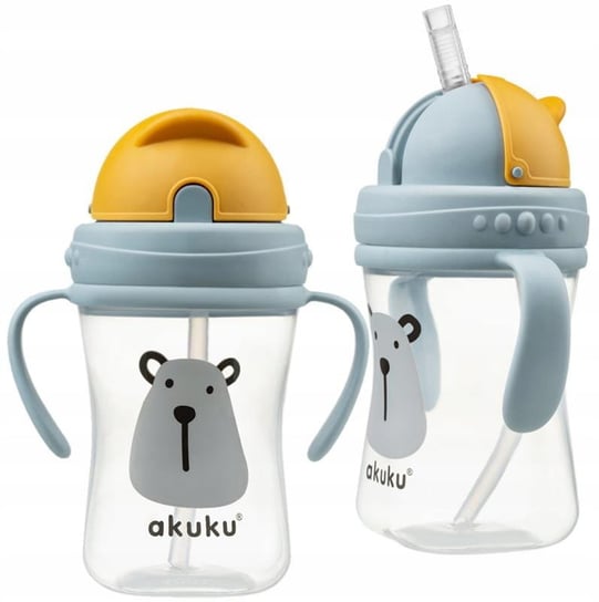 Akuku Bidon Ze Słomką Miś 9m+ 300ml 0203 - Akuku | Sklep EMPIK.COM