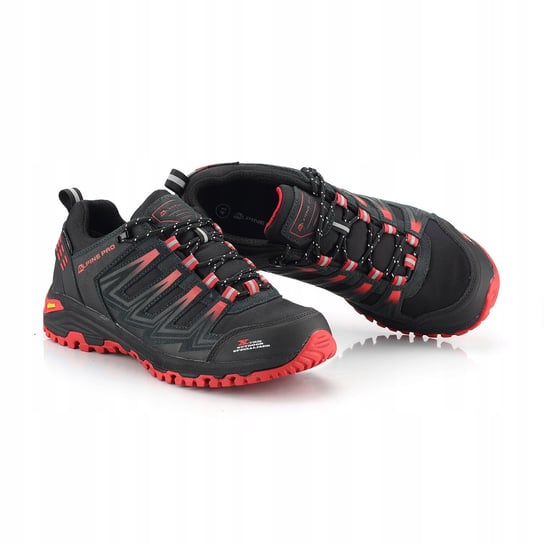 ALPINE PRO buty trekkingowe wodoodporne niskie Vibram Rewese czerwony r ...