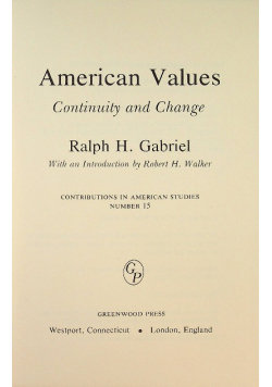 American values - Greenwood Press | Książka w Empik