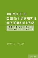 Analysis of the Cognitive Interview in Questionnaire Design - Willis ...
