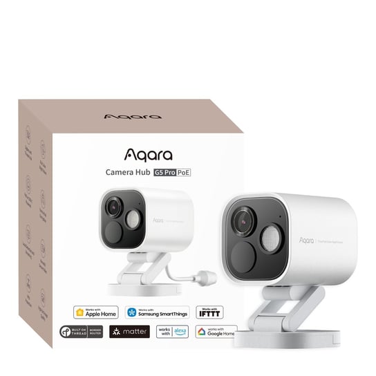 Aqara Camera Hub G5 Pro PoE Biała | Kamera IP | 1520p, Zigbee, CH-C03DW ...