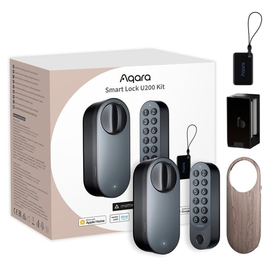 Aqara Smart Lock U200 Kit Inteligentny zamek do drzwi HomeKit, Thread, Bluetooth 5.1, NFC ...