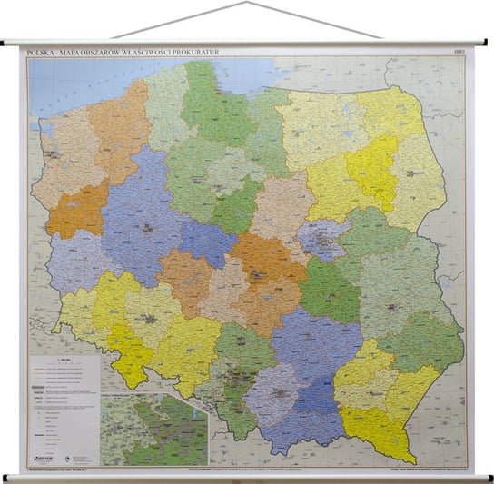 ArtGlob, Polska - mapa ścienna obszarów właściwości prokuratur 1:500 ...