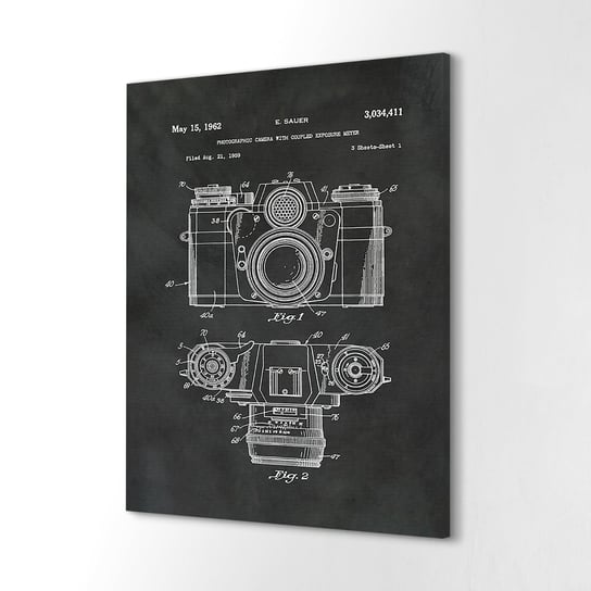 ArtprintCave, Druk na płótnie 40x60 cm Aparat fotograficzny szkic ...