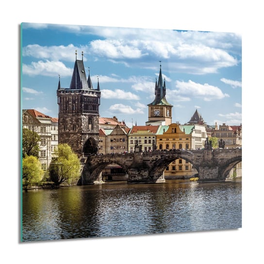 ArtprintCave, Most Praga woda obraz na szkle na ścianę, 60x60 cm ...