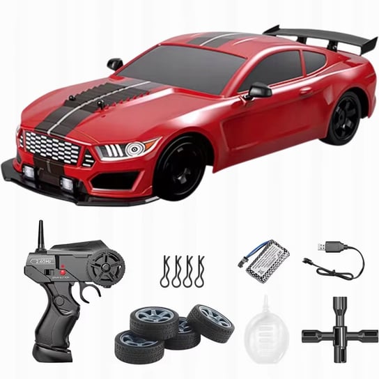 Auto do DRIFTU na Pilota DUŻE Autko Zdalnie Sterowane MUSTANG LED DYM 1:16 - IN | Sklep EMPIK.COM