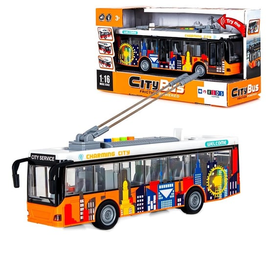 Autobus Trolejbus Elektryczny LED Dźwięki Sapphire Kids Sk-108 ...