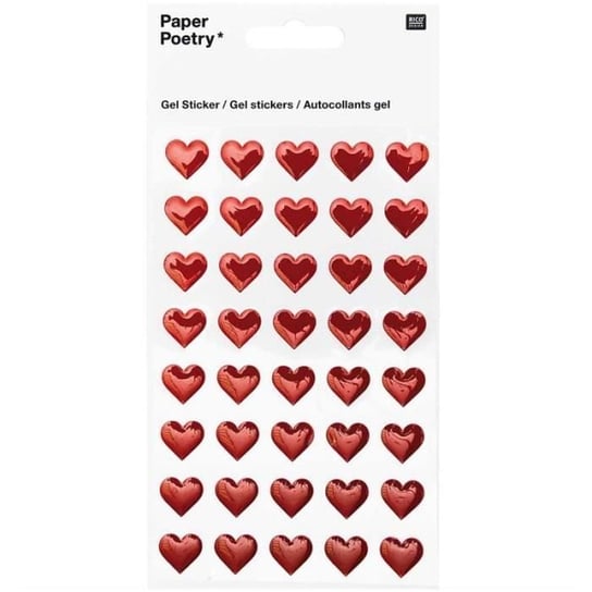 Autocollants Epoxy 'Rico Design - Paper Poetry' Wielkie serce czerwone ...