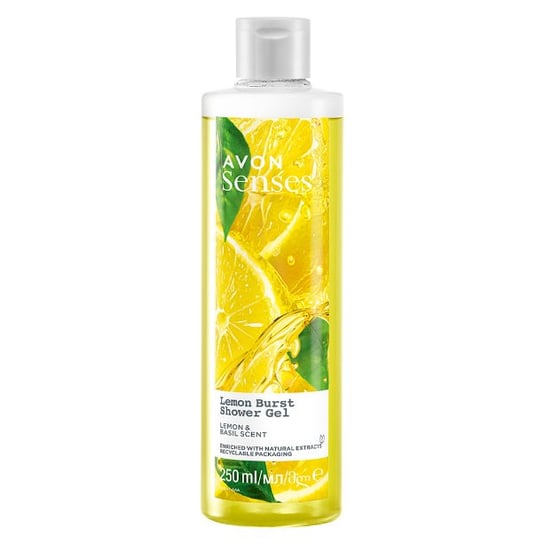 Avon Senses Lemon Burst Żel pod prysznic - cytrusy z bazylią - 250 ml ...
