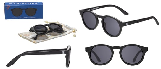BABIATORS Keyhole Jet Black Okulary przeciwsłoneczne dla dzieci 6+ UVA UVB, , BABOKEY001L ...