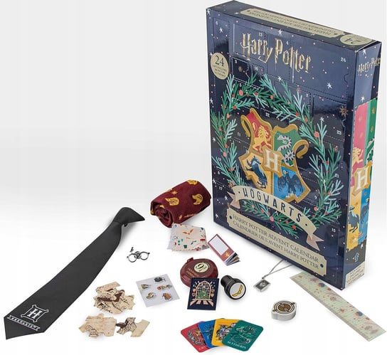 KALENDARZ ADWENTOWY HARRY POTTER AKCESORIA GADŻETY SKARPETKI KRAWAT ...