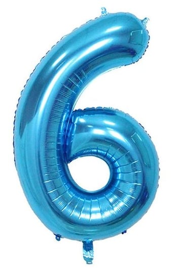 Balon Cyfra Numer 6 Urodziny Rocznica Duża 75 Cm Niebieski - Hopki ...