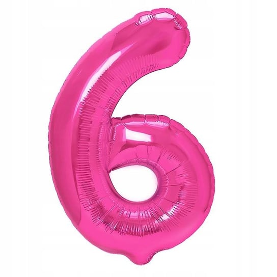 Balon foliowy cyfra 6 ciemnoróżowy 40cm urodziny - PartyPal | Przyjęcia ...